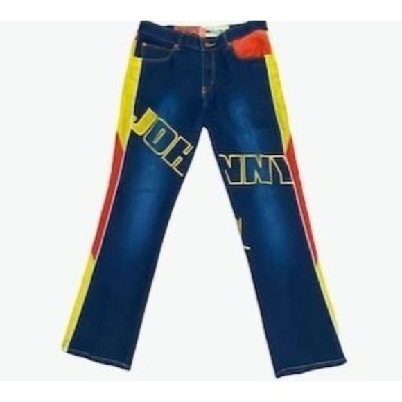 Johnny girl | Jeans | Vtg 9s Johnny Girl Embroidered Jeans Yelloworange ...